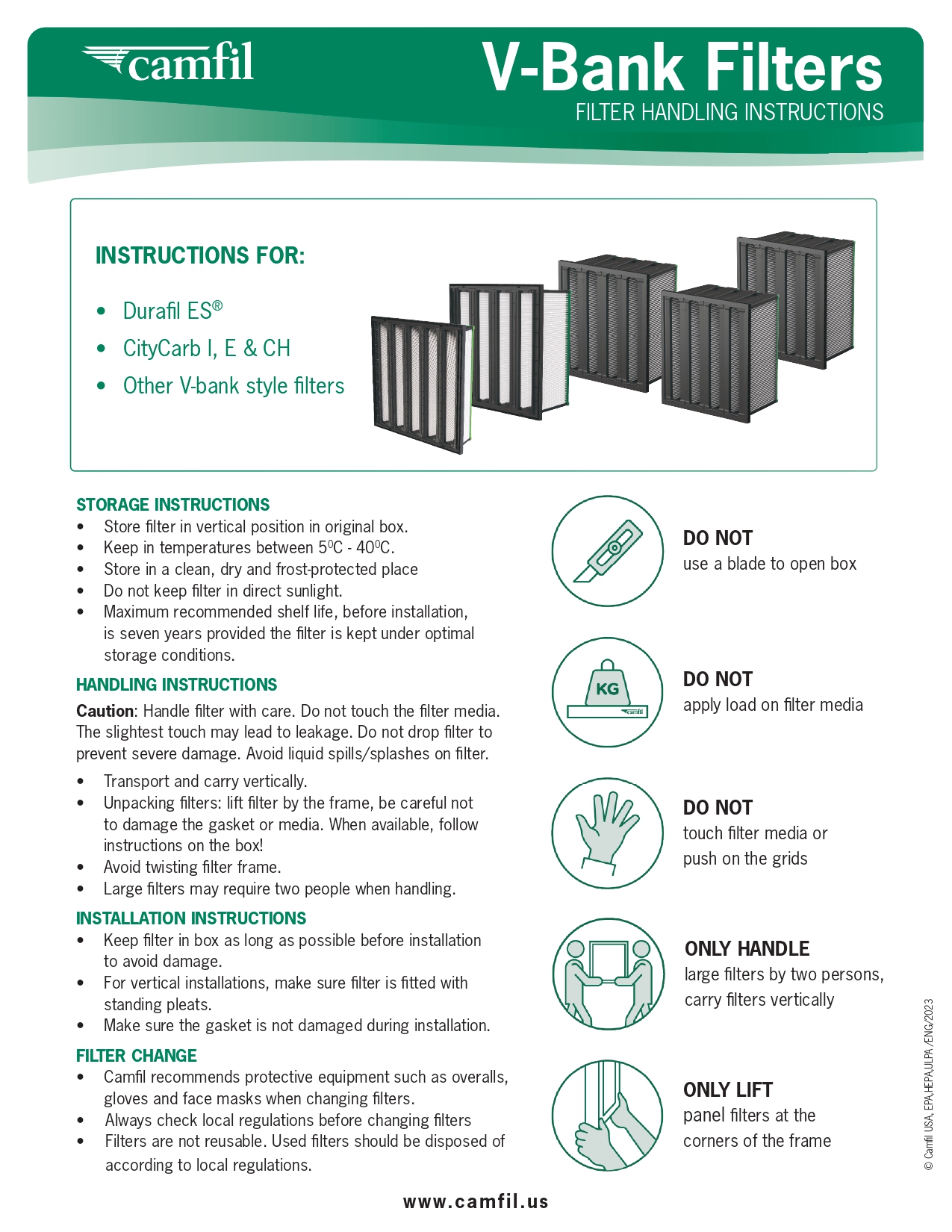 Durafil Compact Filtro de aire Camfil • Procefil